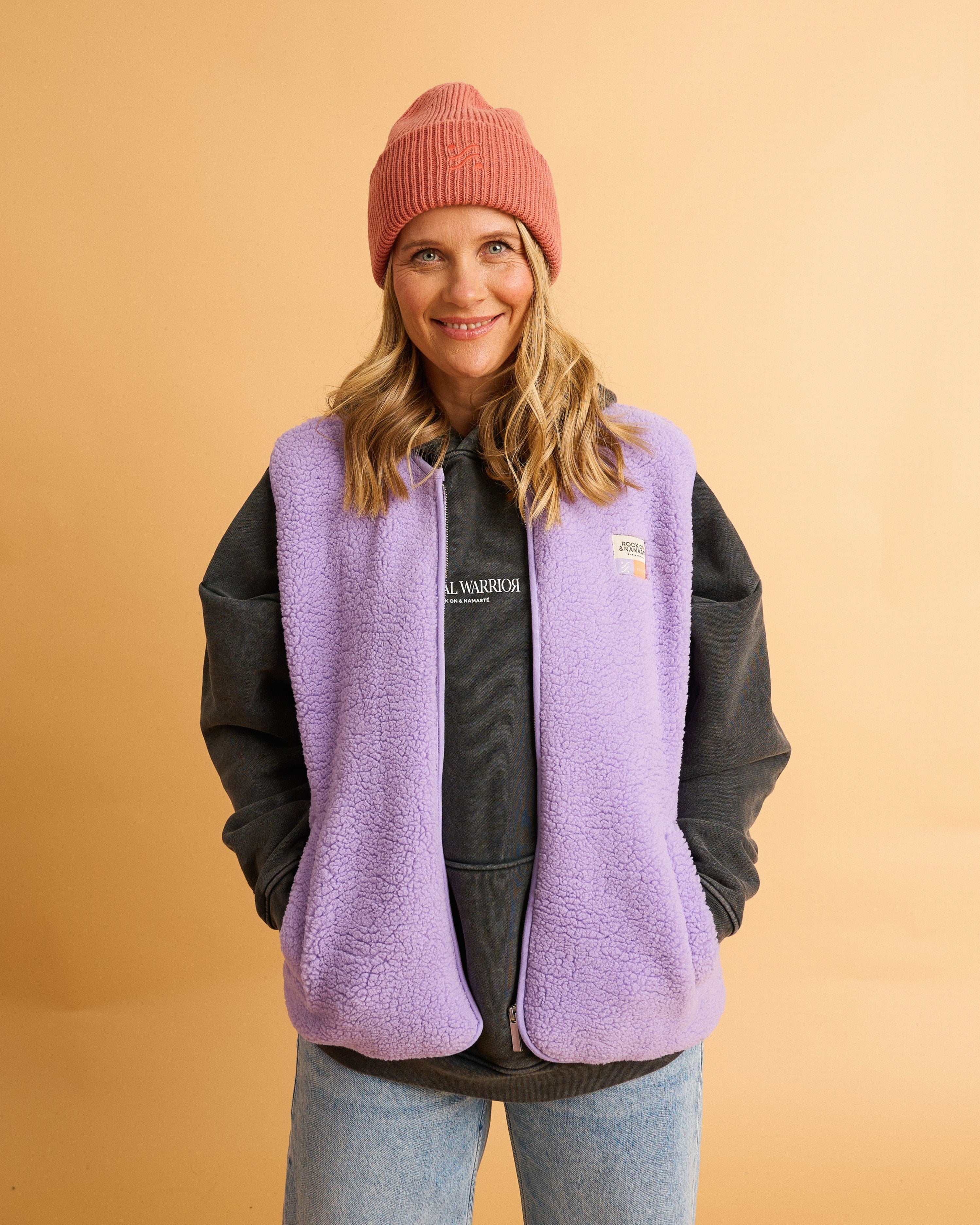 Teddyweste RONA - Lilac in XXS, XS, S, M, L, XL, XXL – Rock on & Namasté